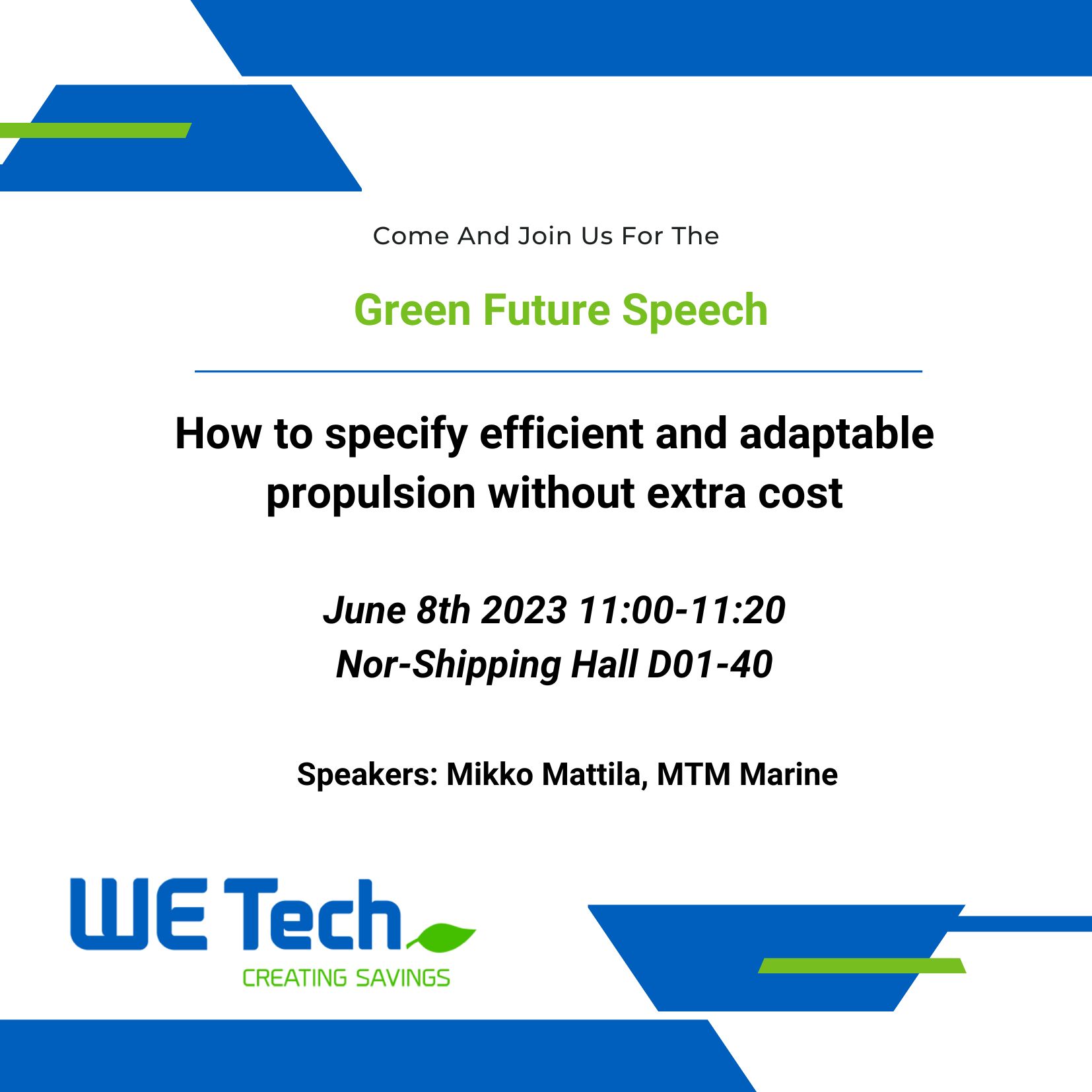 Join Us at Nor-Shipping for an insightful presentation! - WE Tech